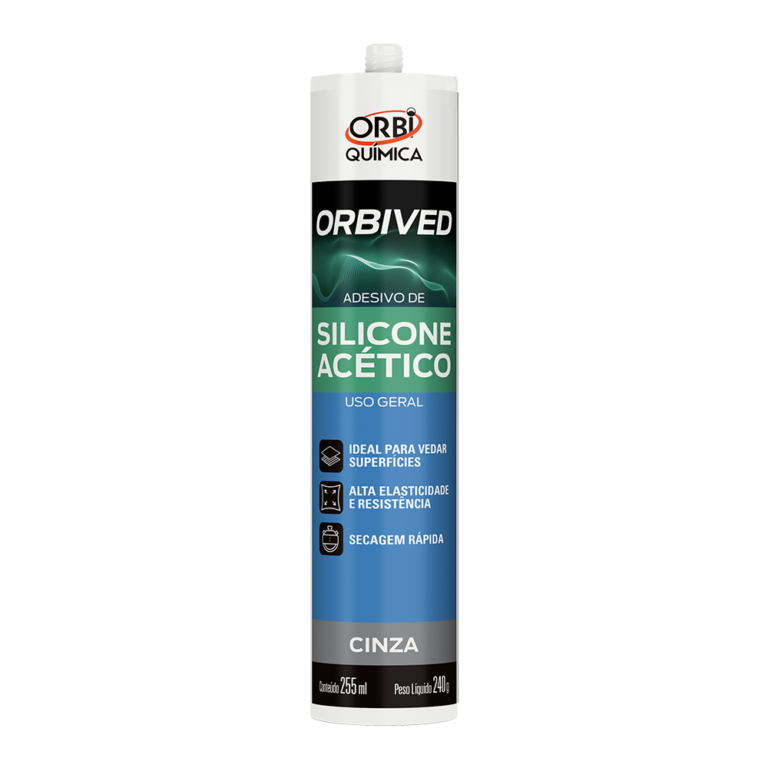 Orbived Silicone Acético Uso Geral – Cinza – Orbi Química